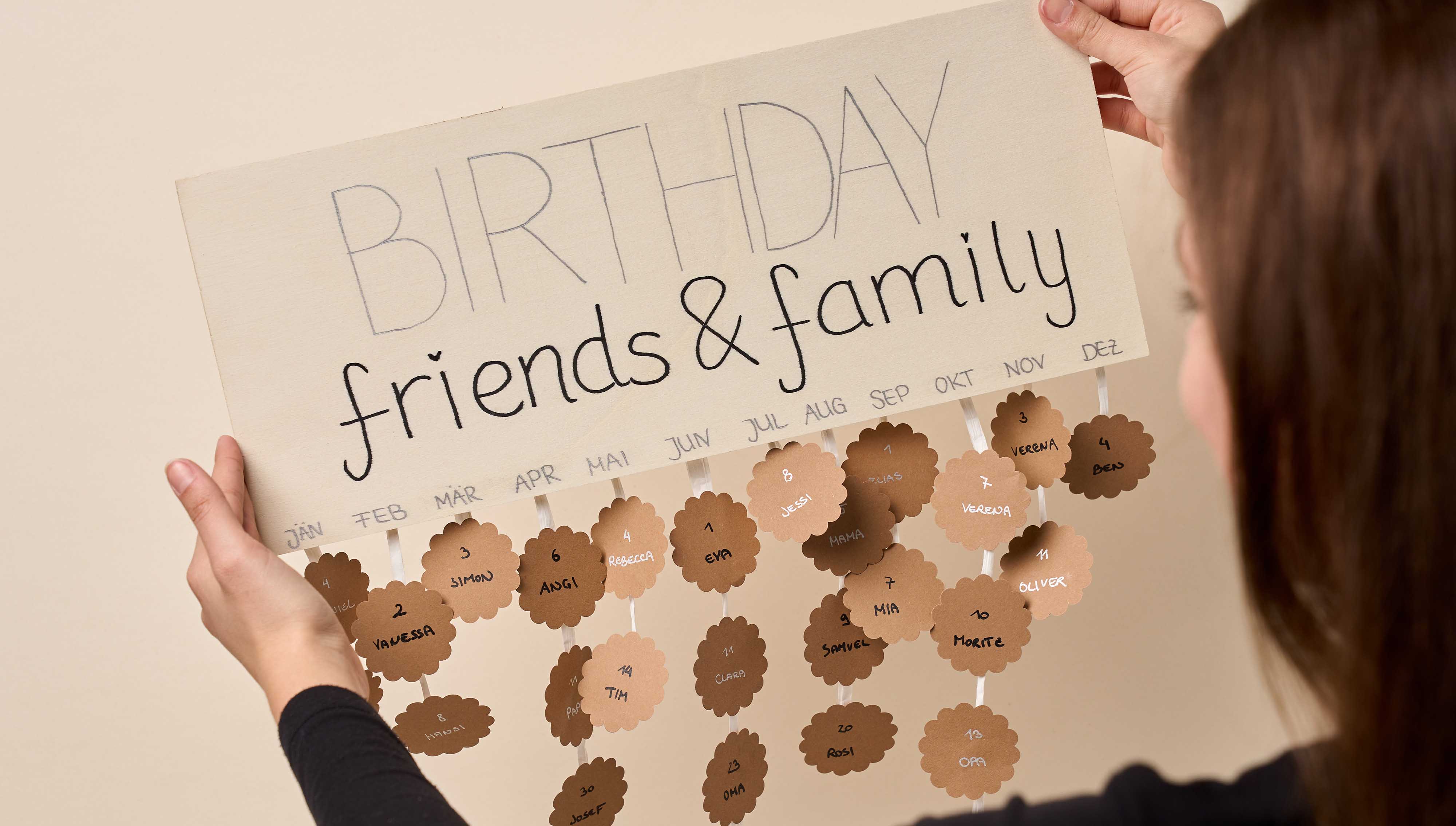 Nie wieder Geburtstage vergessen: DIY-Geburtstagskalender - huma eleven